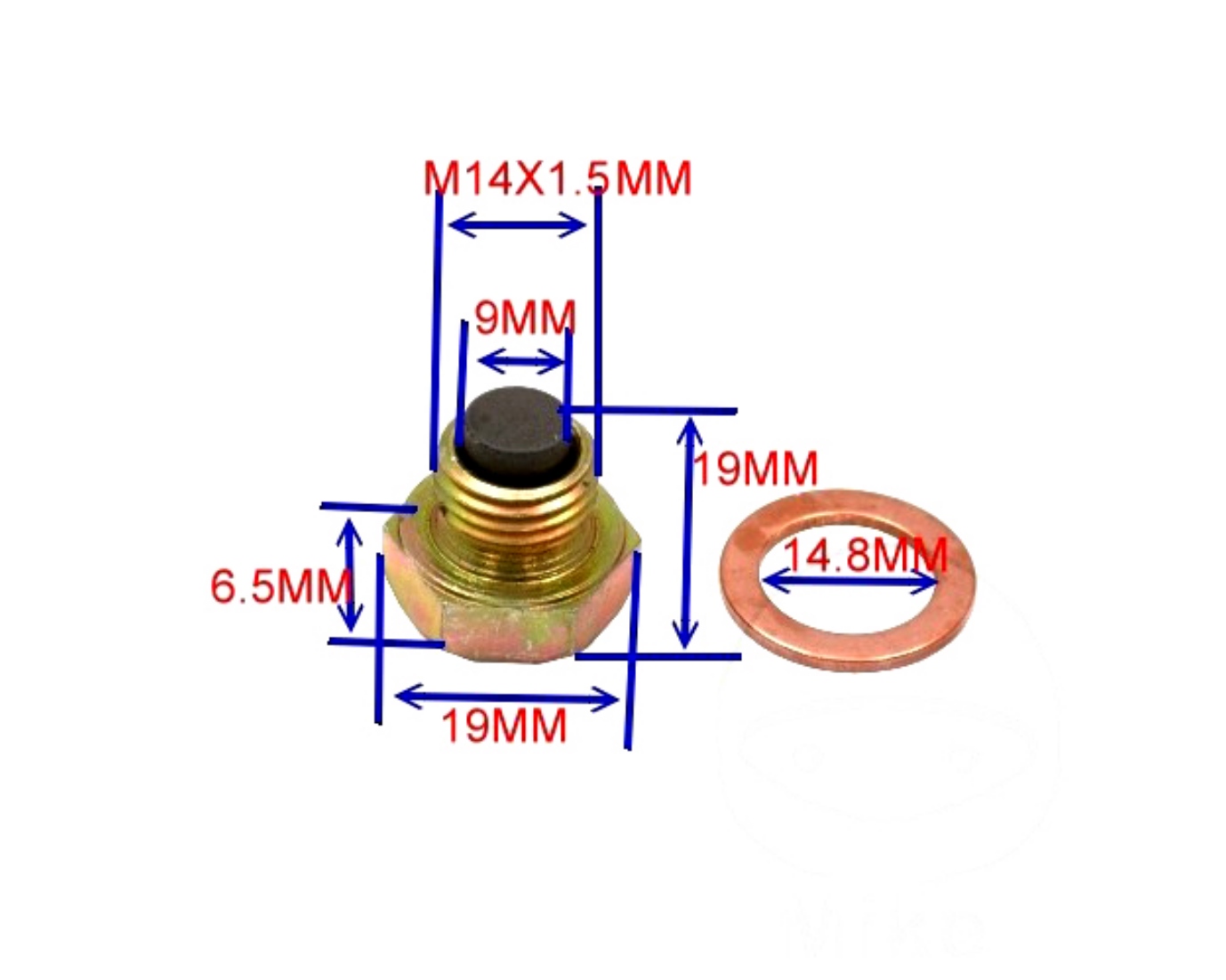 hamart - MAGNETIC OIL DRAIN PLUG JMP M14X1.50 WITH WASHER : Honda XL ...